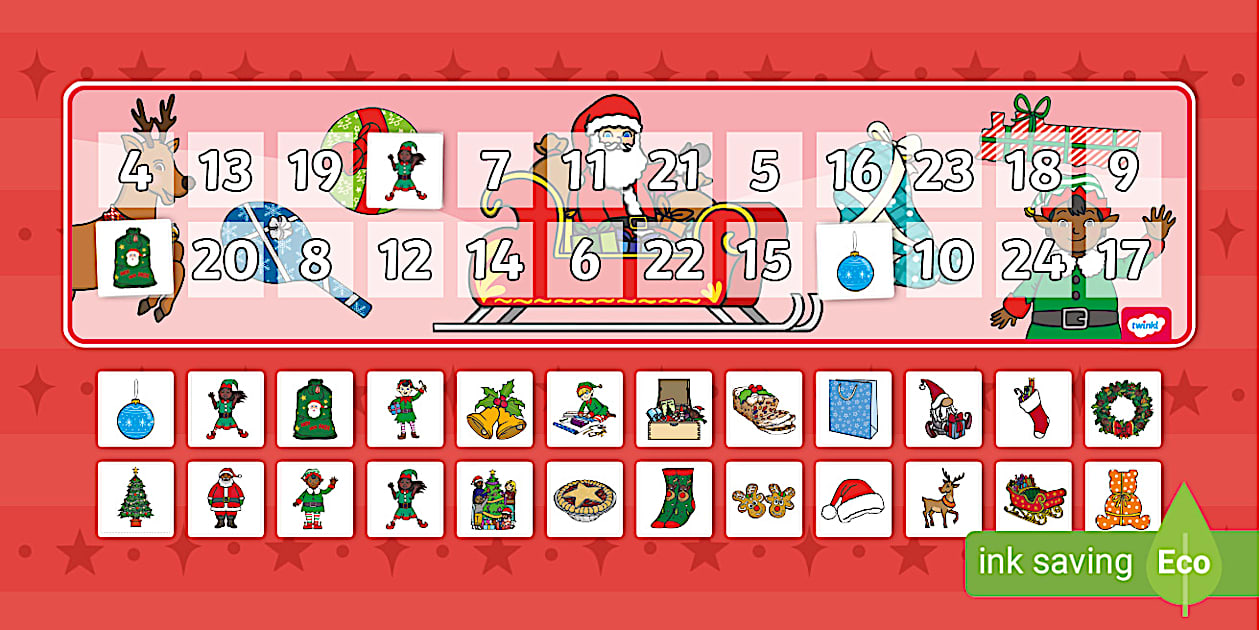 Christmas-Themed Advent Banner (teacher made) - Twinkl