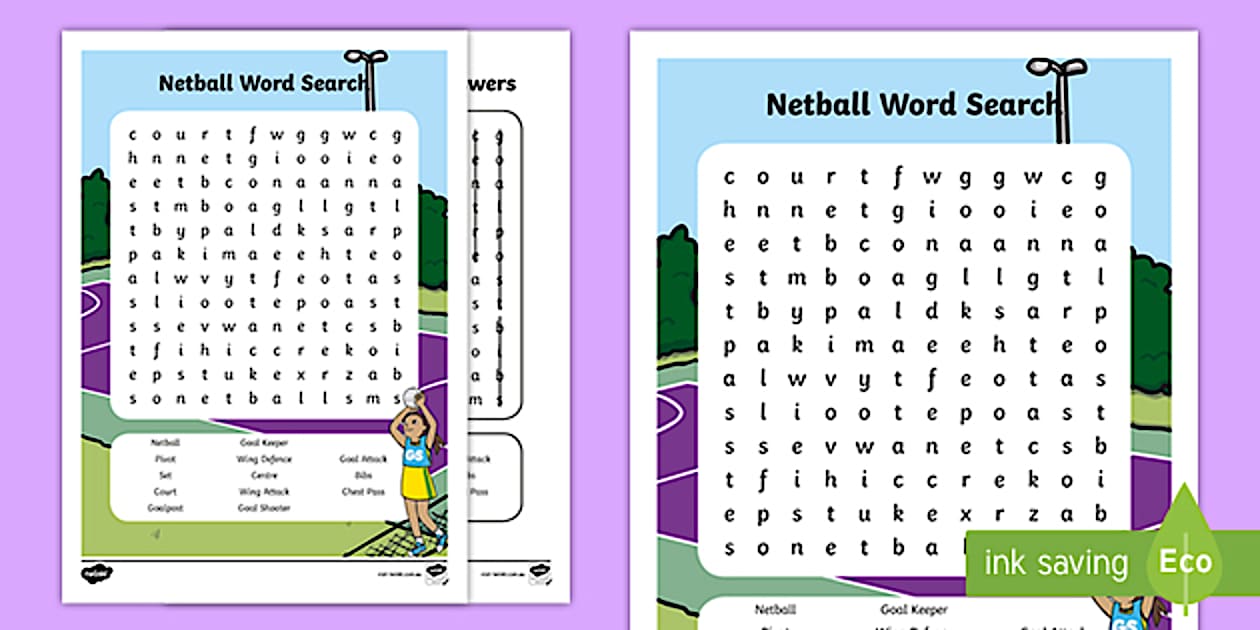 Netball Word Search (teacher made) - Twinkl