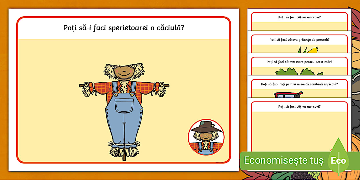 Recolta de toamnă - Planșete pentru modelaj cu plastilină