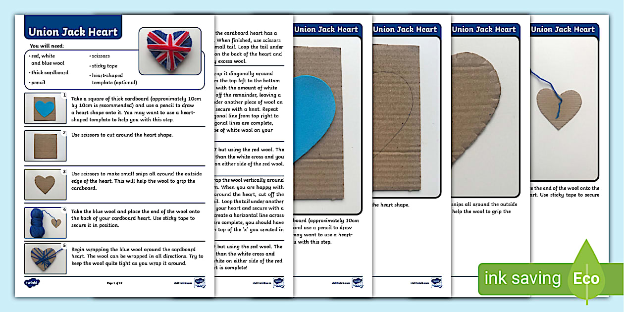 Union Jack Heart Craft Activity