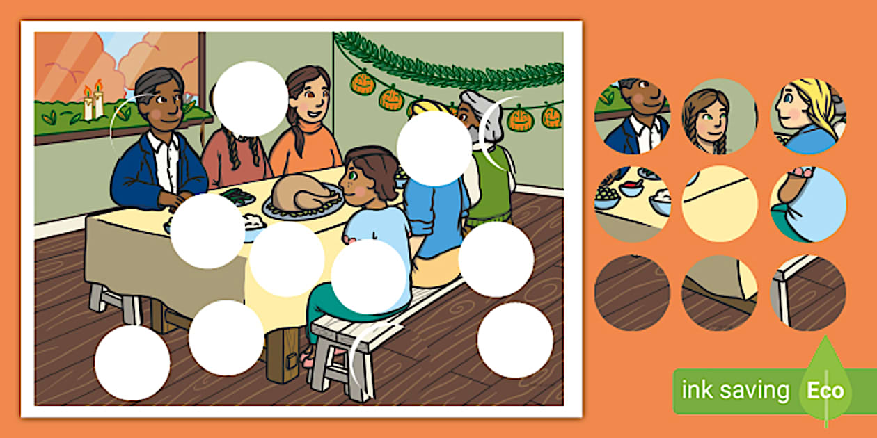 Thanksgiving Turkey Sticker Matching - Fix the Picture Activity