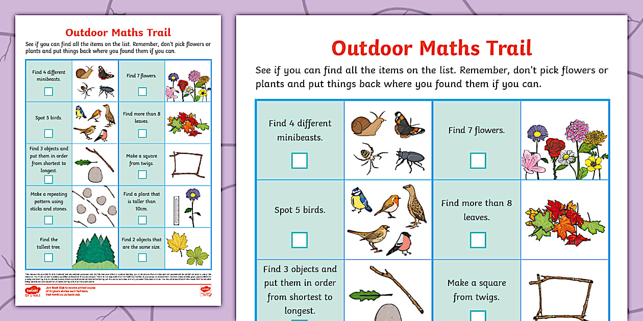 👉 Outdoor Maths Trail (teacher made) - Twinkl