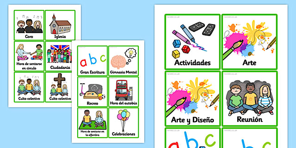 KS2 Visual Timetable Spanish (teacher made) - Twinkl