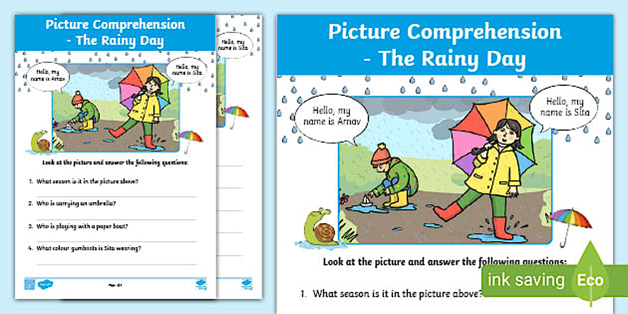 Picture Comprehension - The Rainy Day (teacher made)