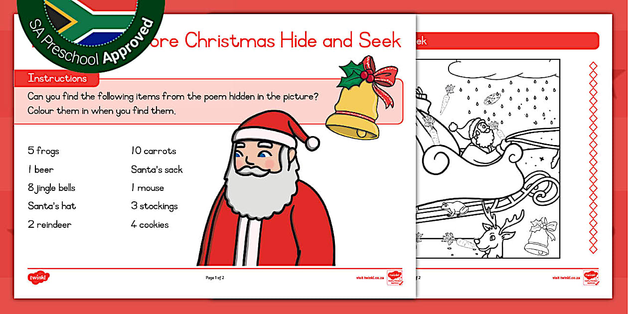 The Night Before Christmas in South Africa Hide and Seek