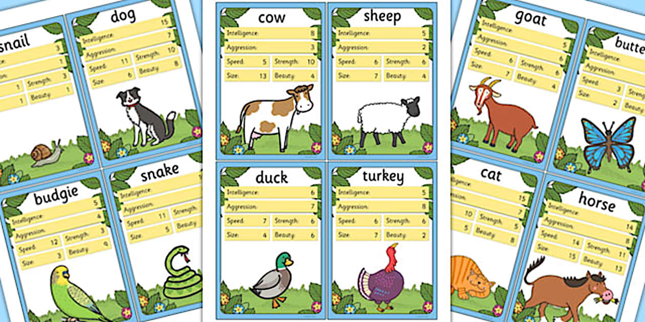 Animal Vocabulary Card Game - ESL Vocabulary Card Game
