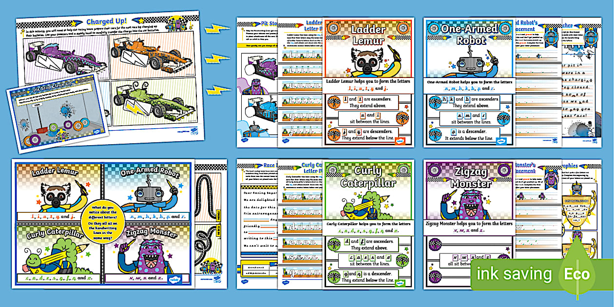KS2 Racing Ahead Handwriting Intervention Pack Week 3 (Continuous Cursive)
