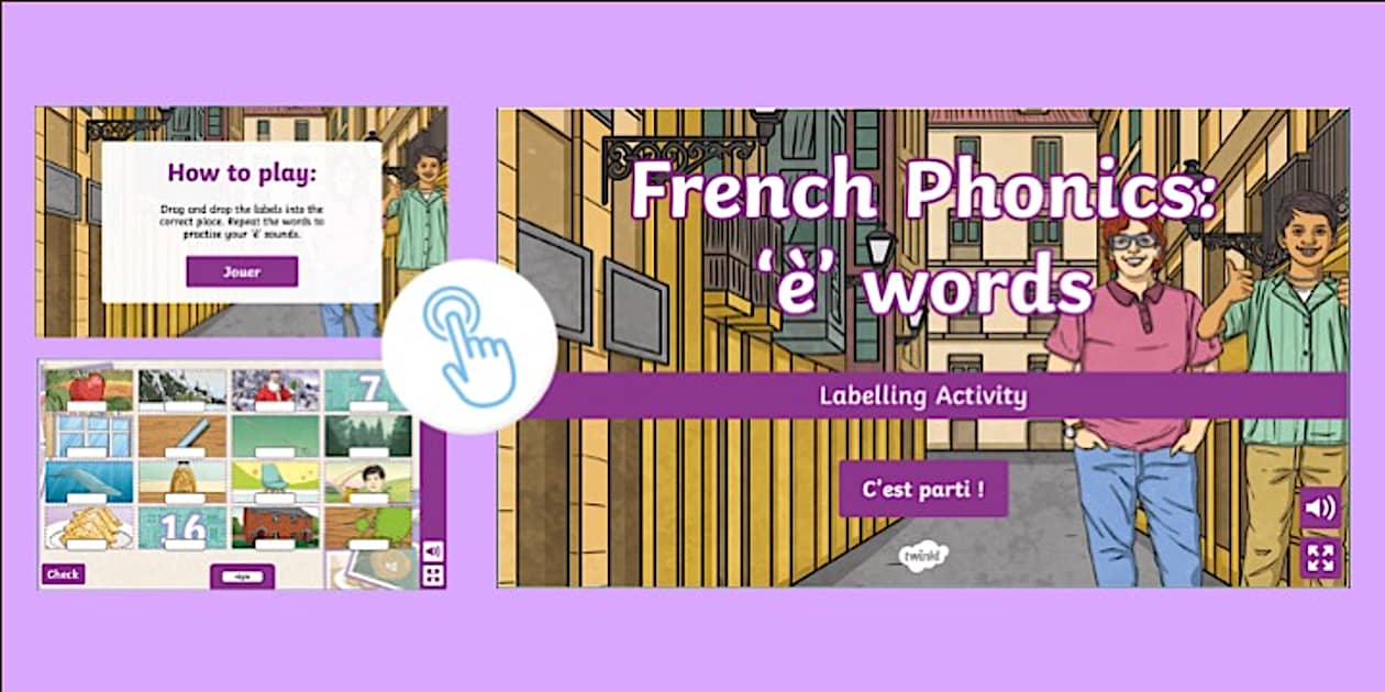 👉 French Phonics: 'è' words Interactive Labelling Activity