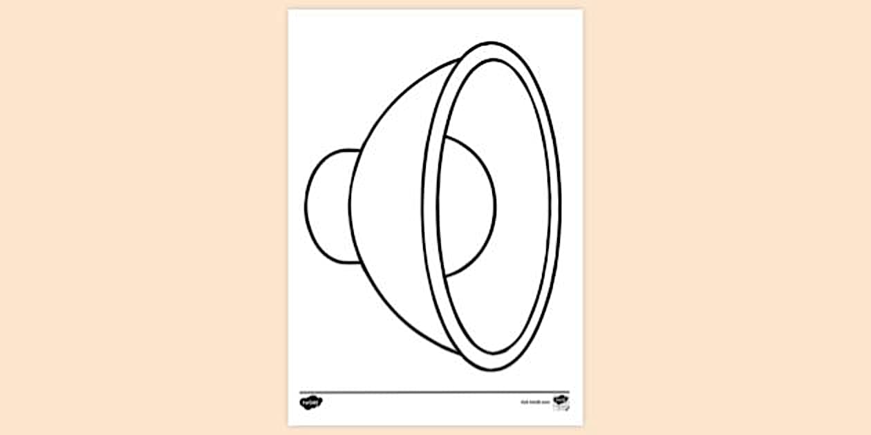 Sound Icon Colouring Sheet