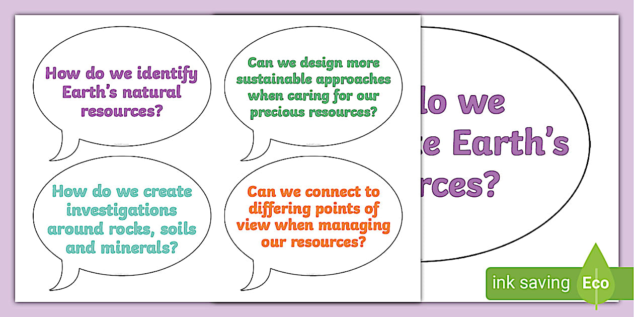 STEM IU Yr 3 Rocks, Rocks, Rocks Focus Questions - Twinkl