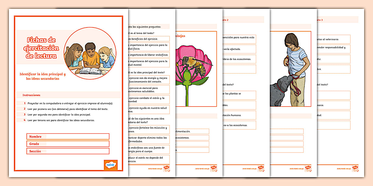 Cuadernillo: Idea principal y las ideas secundarias