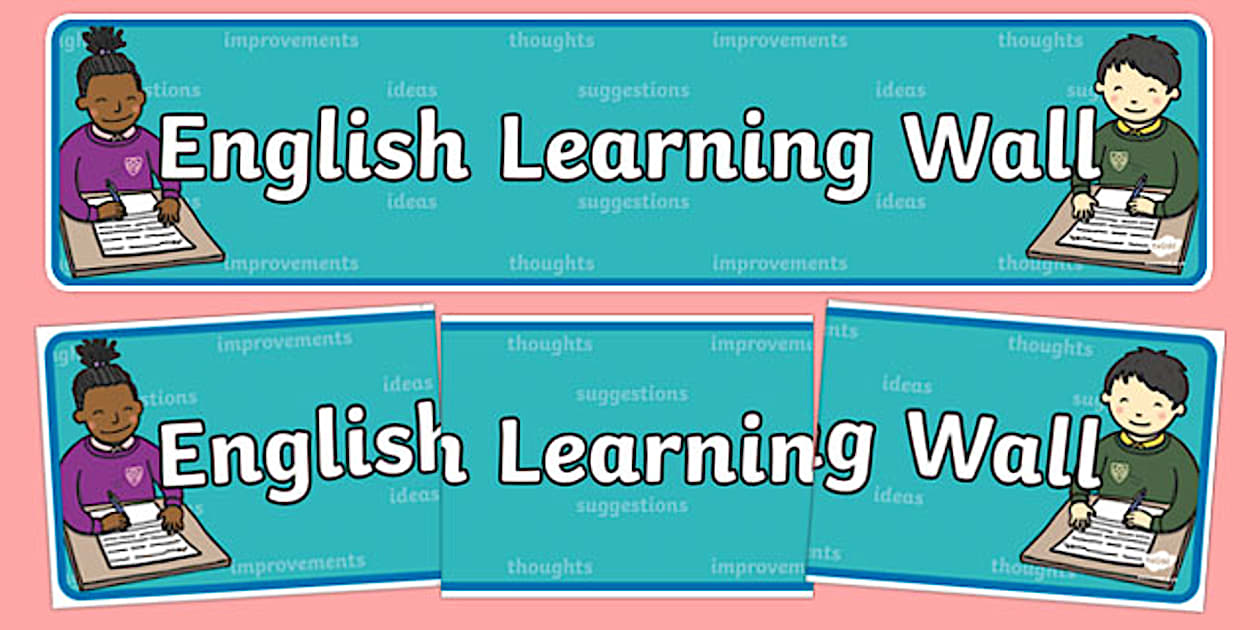 👉 English Learning Wall Display Banner (teacher made)