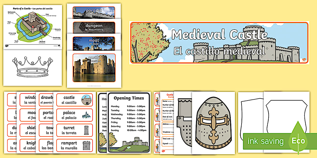 Medieval Castle Role-Play Pack English/Spanish - EAL, Medieval Castle Role