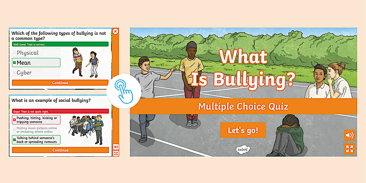 What is Bullying? Interactive Quiz (teacher made) - Twinkl