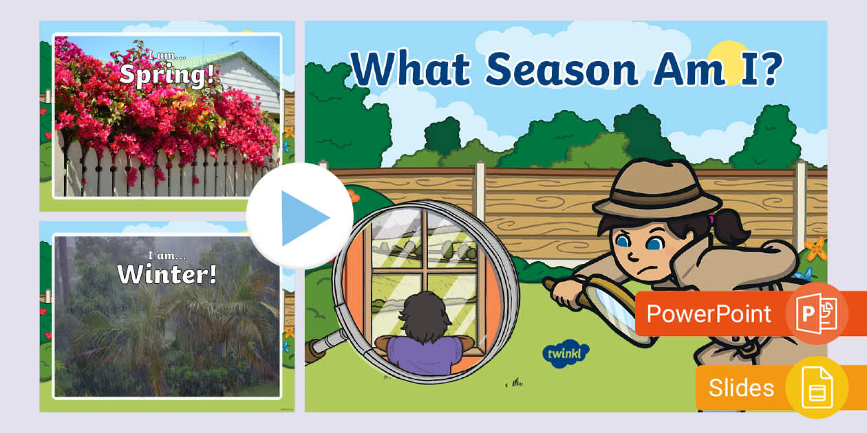Seasons What Season Am I PowerPoint (teacher made) - Twinkl