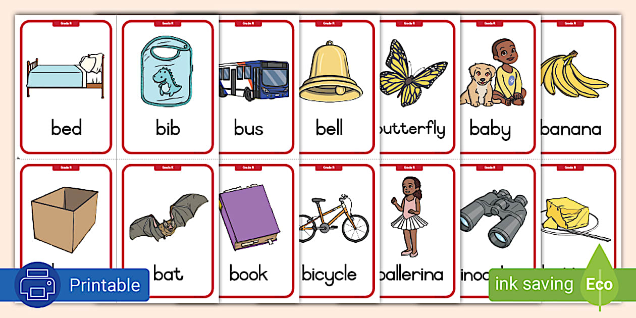 Gr. R Phonics B Flashcards (l'enseignant a fait) - Twinkl