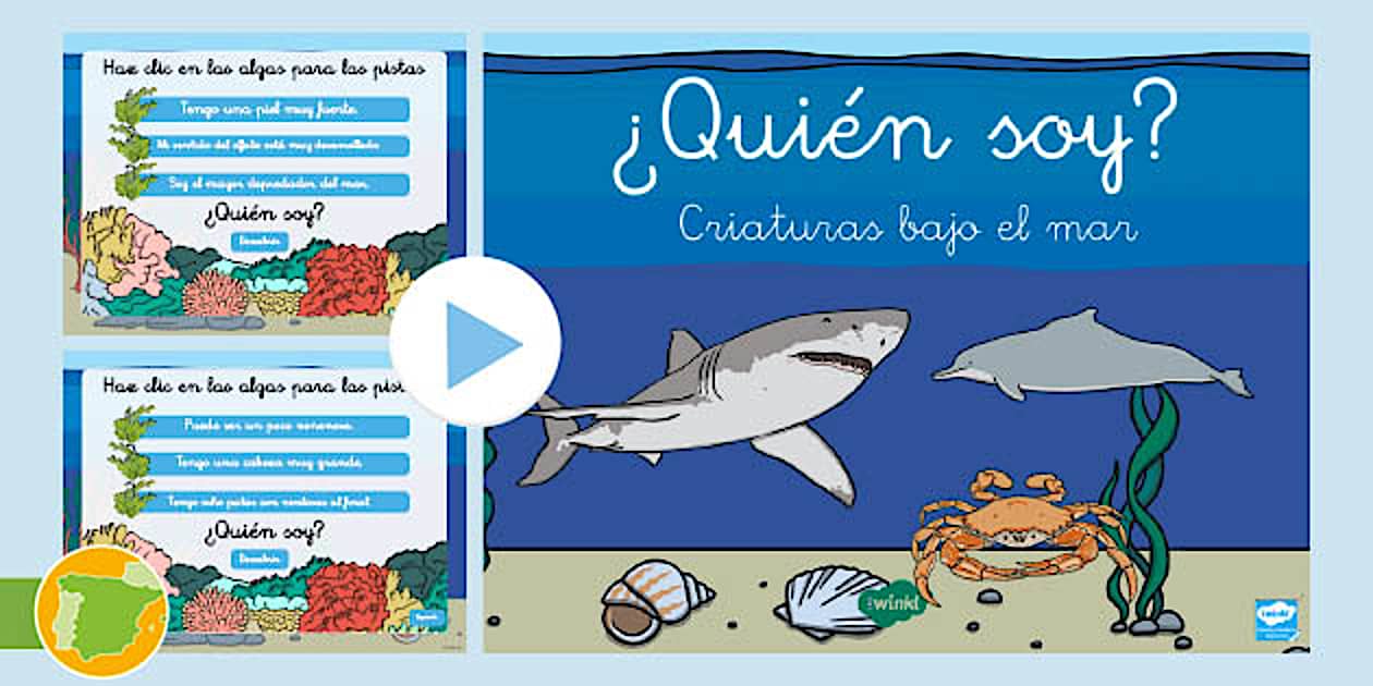 Juego interactivo: ¿Quién soy? - Bajo el mar