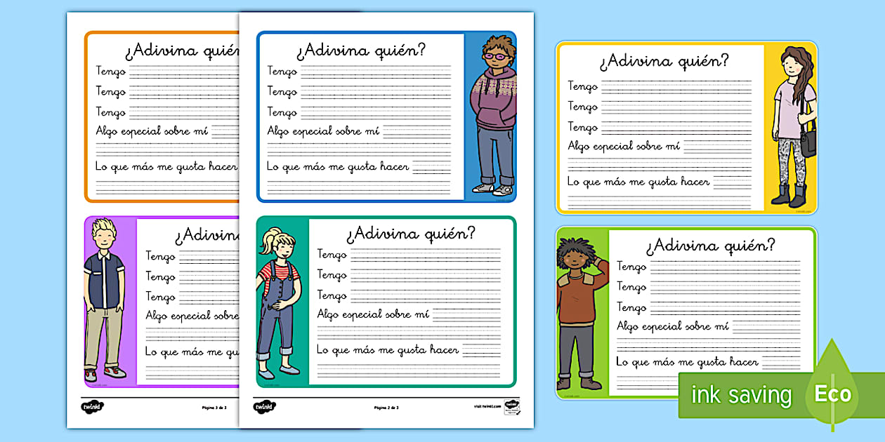 Ficha de actividad: Adivina quién (teacher made) - Twinkl