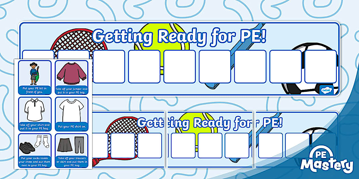 Outdoor Changing PE Kit Cards PE Mastery - Twinkl