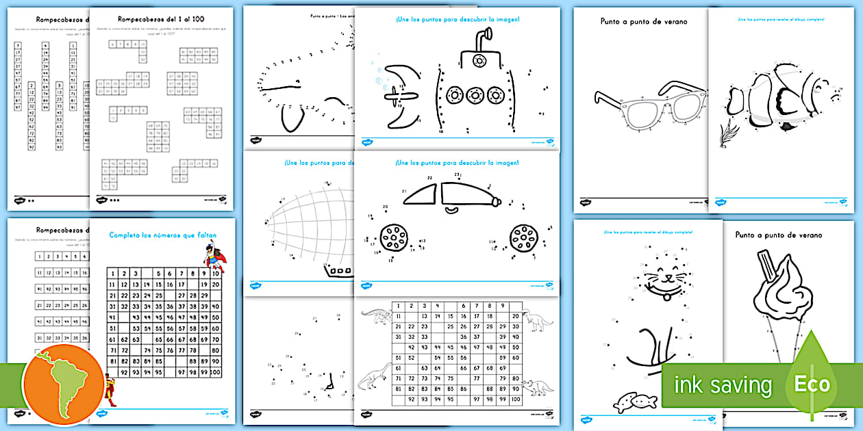 Números del 1 al 100 Pack de recursos Spanish (Latin) / Español Latino