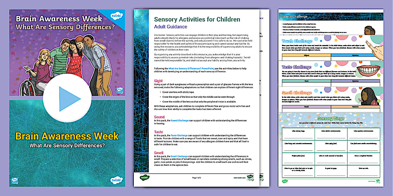 Brain Awareness Week: Sensory Differences Awareness Pack