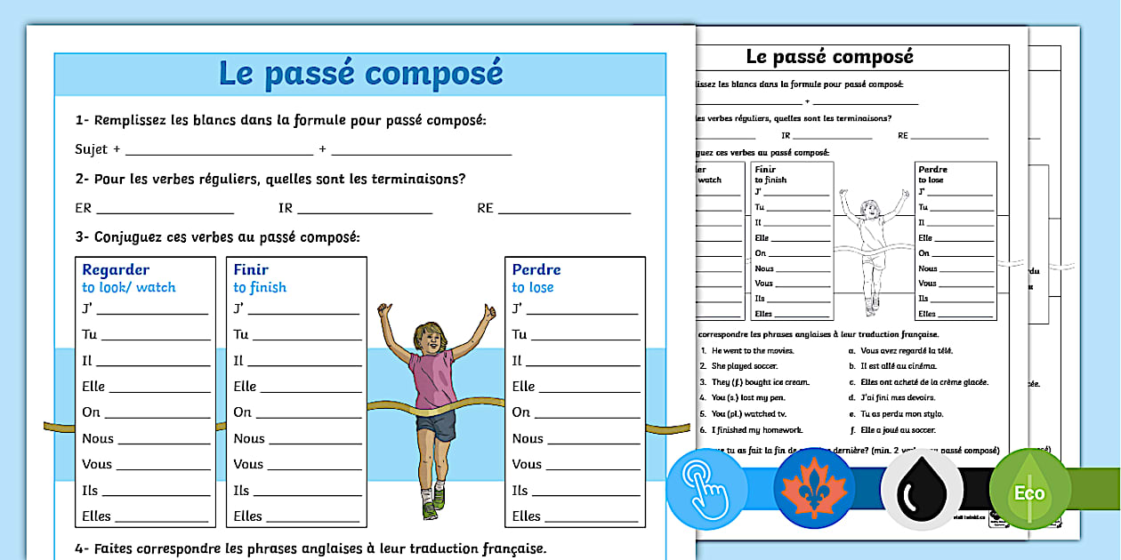 Passé Composé Worksheets | French Grammar (Teacher-Made)