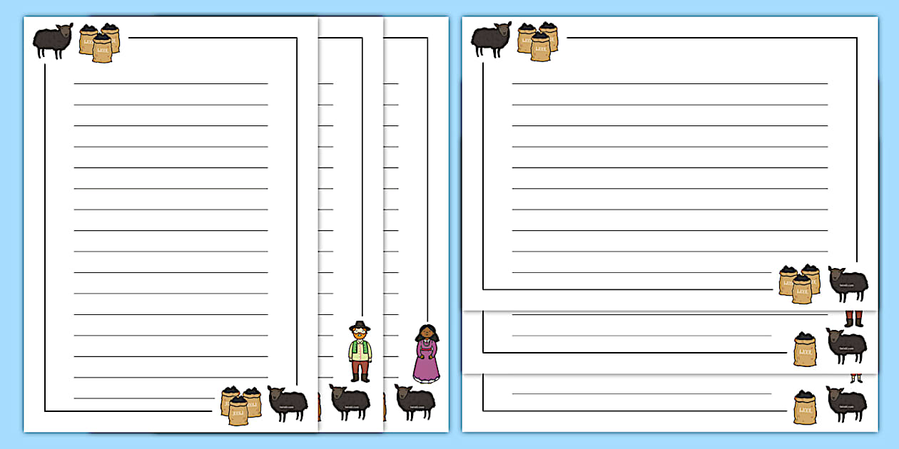 Baa Baa Black Sheep Page Borders (teacher made) - Twinkl