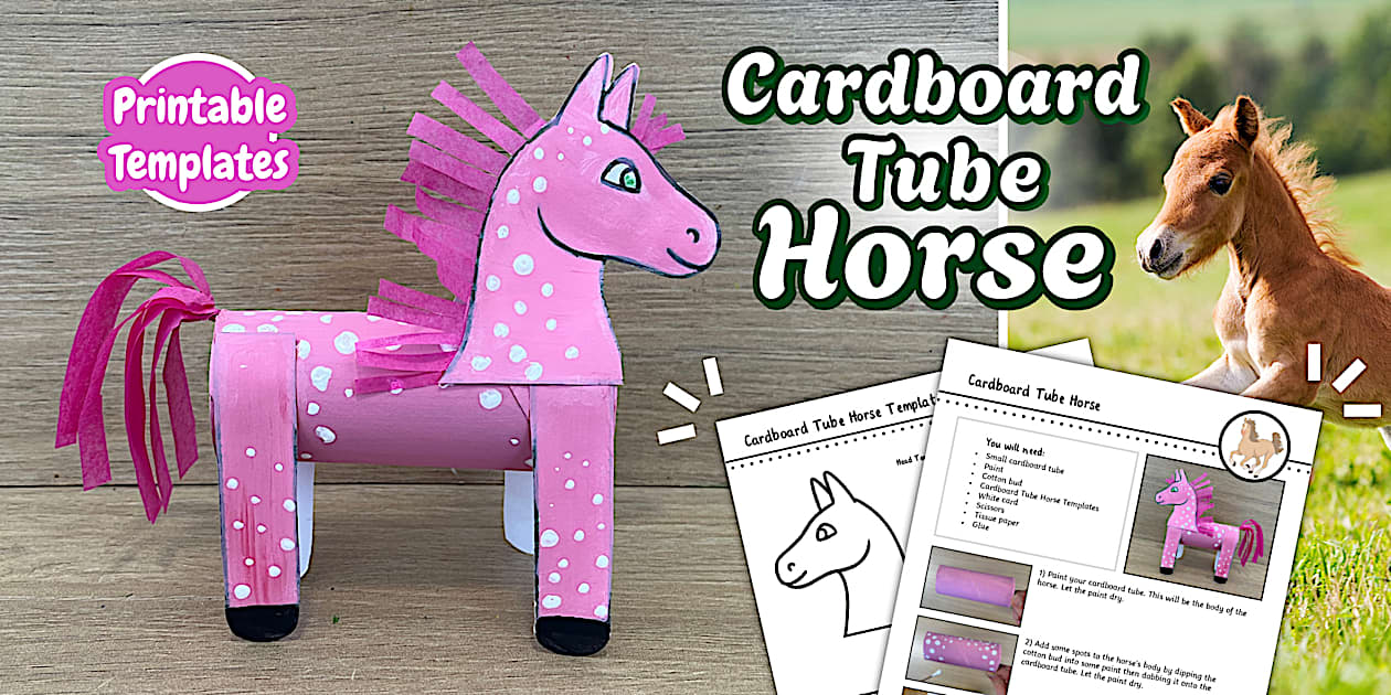 Cardboard Tube Horse Craft