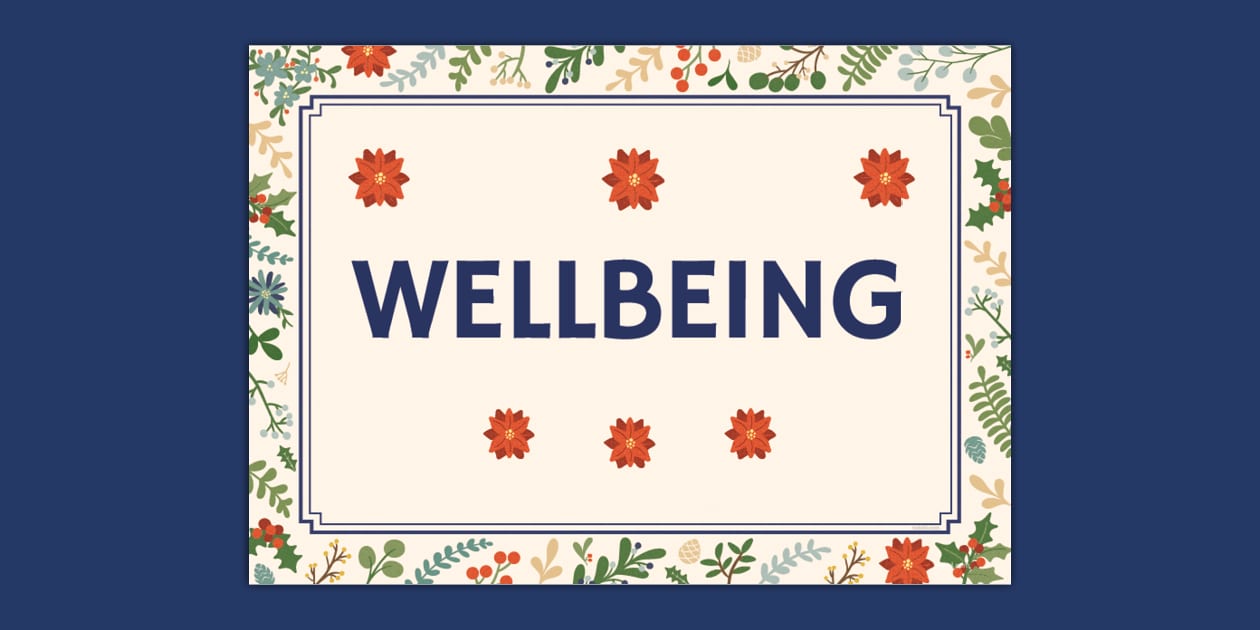 Winter Botanical Themed Wellbeing Display Poster - Twinkl