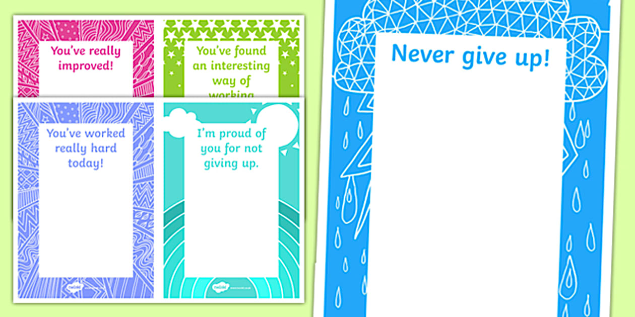 Growth Mindset Editable Notes-Australia (teacher made)