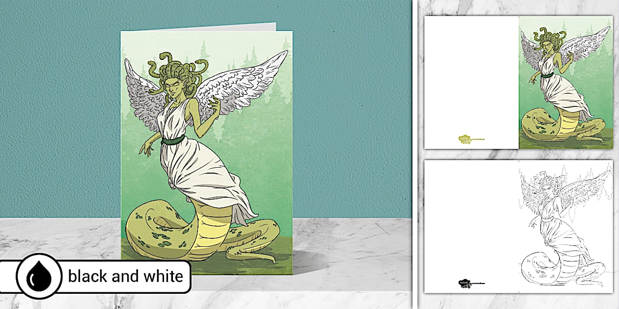 Medusa Greeting Card | Twinkl party (teacher made) - Twinkl