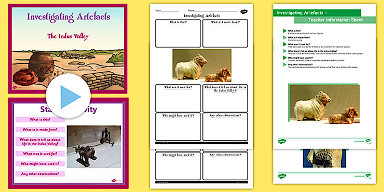 Investigating Artefacts Indus Valley Lesson Teaching Pack