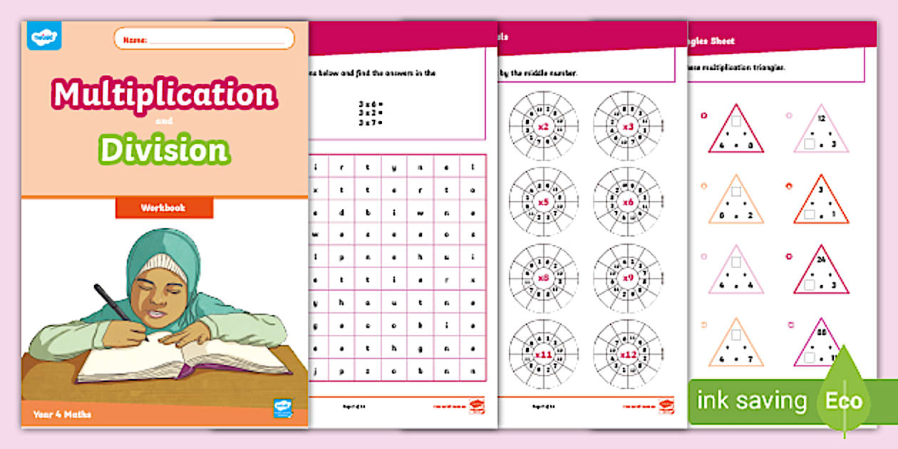 Year 4 Maths Multiplication and Division Workbook (AUS)