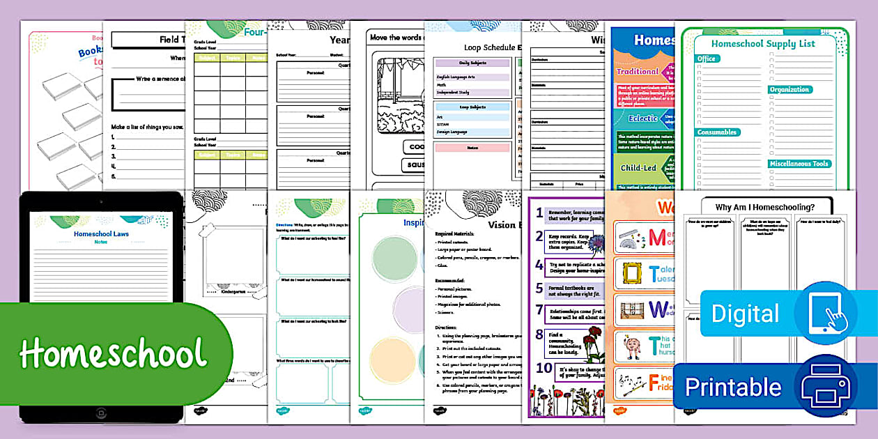 Planning for Homeschool Pack (Teacher-Made) - Twinkl