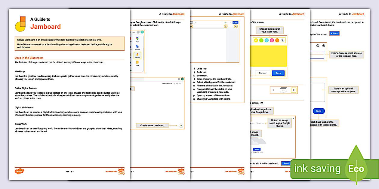 A Guide to Jamboard - Twinkl - Adult (teacher made) - Twinkl