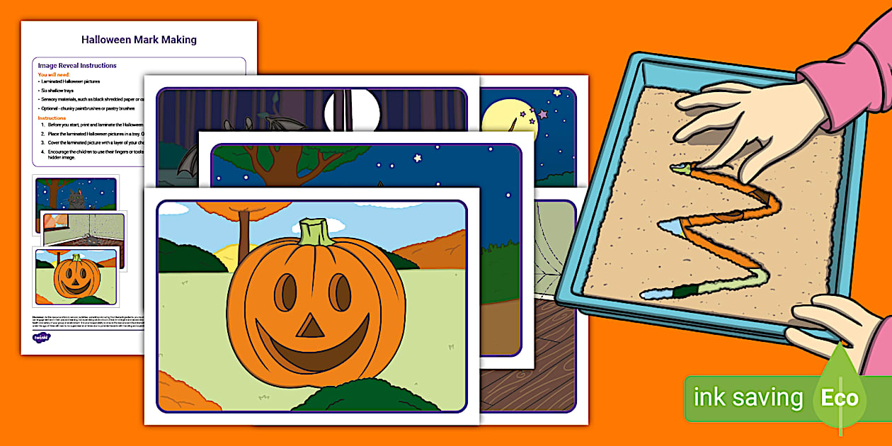 EYFS Halloween Mark-Making Image Reveal Activity - Twinkl