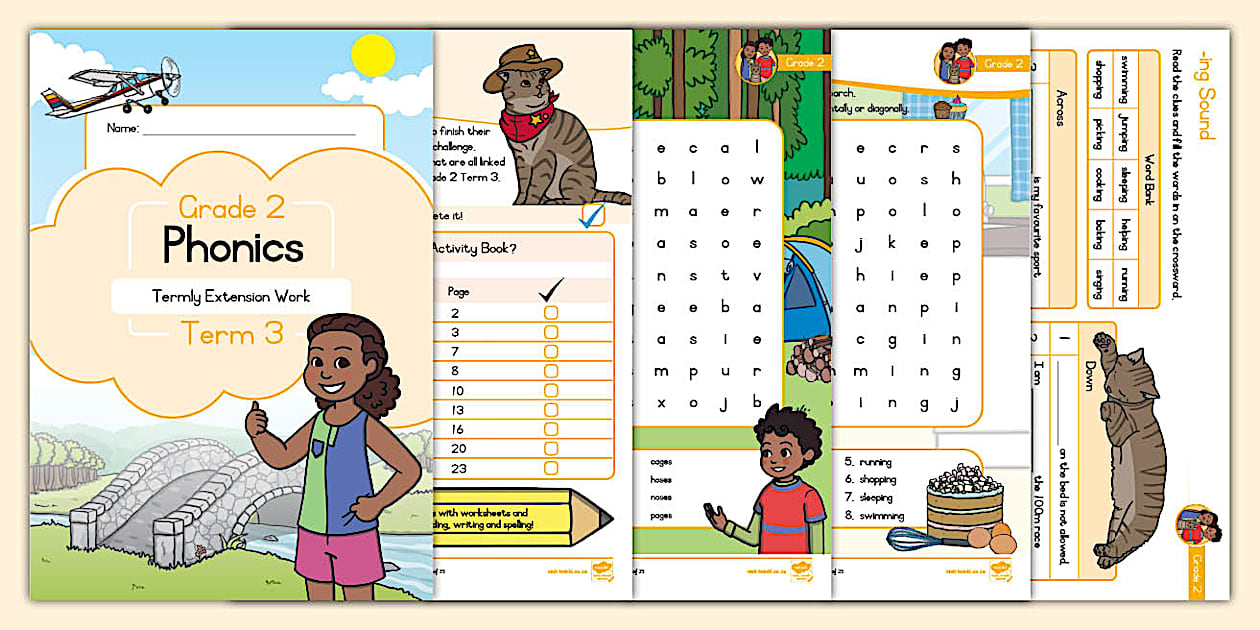 Grade 2 Phonics - Term 3 - Termly Extension Work - Busy Book (CAPS Aligned)
