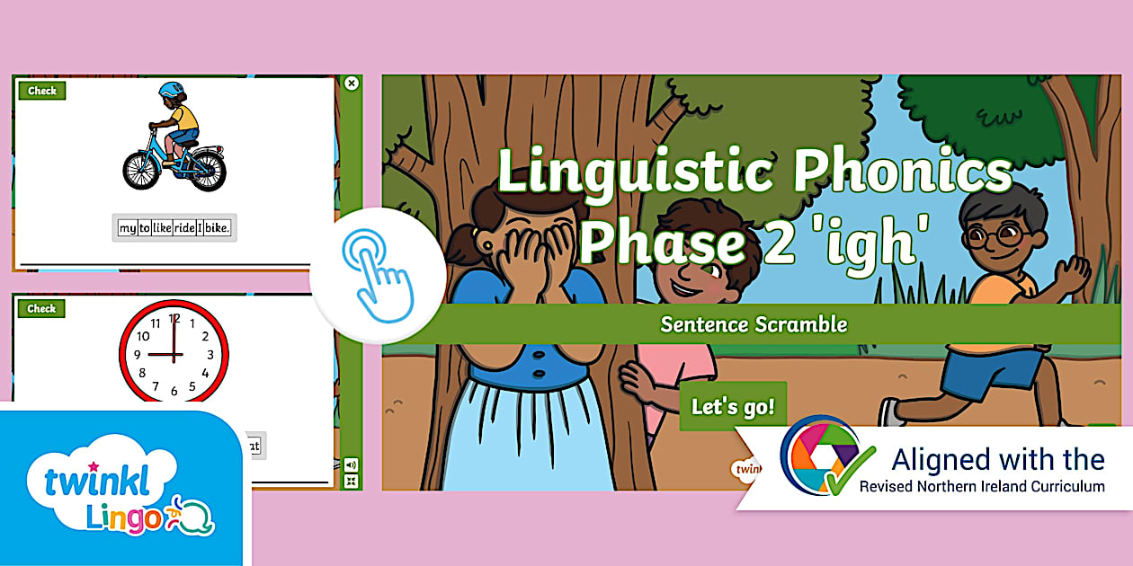 Linguistic Phonics Phase 2 'igh' Sentence Scramble Activity