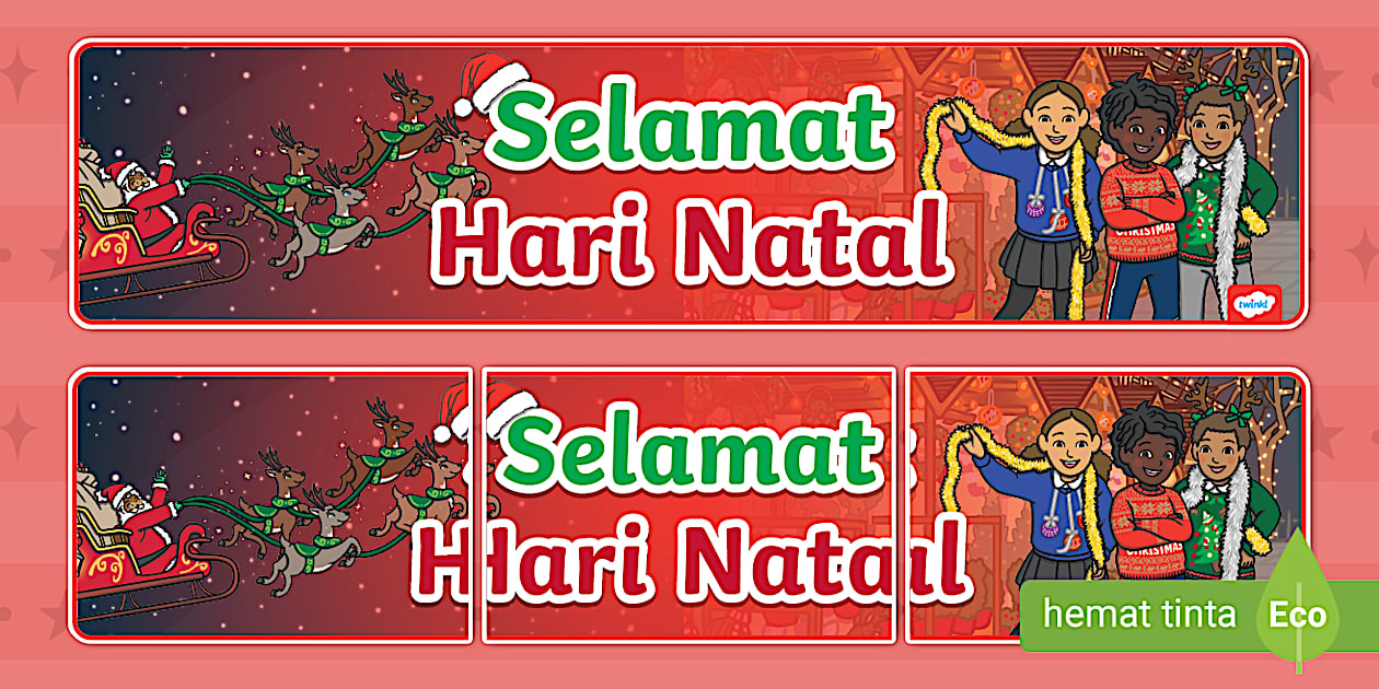 Banner Selamat Hari Natal (teacher made) - Twinkl