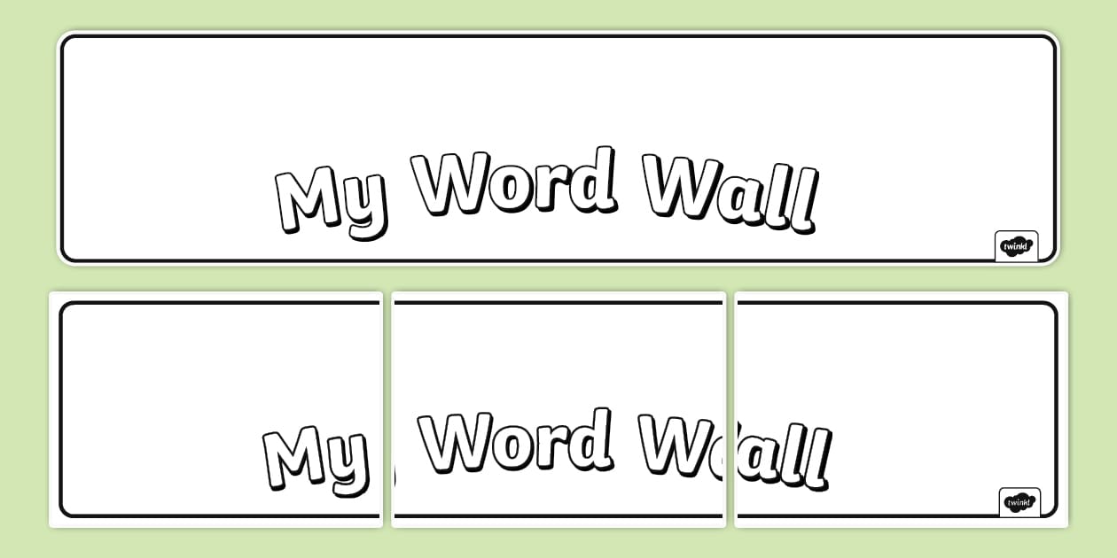 My Word Wall Collaborative Drawing Display Banner - Twinkl