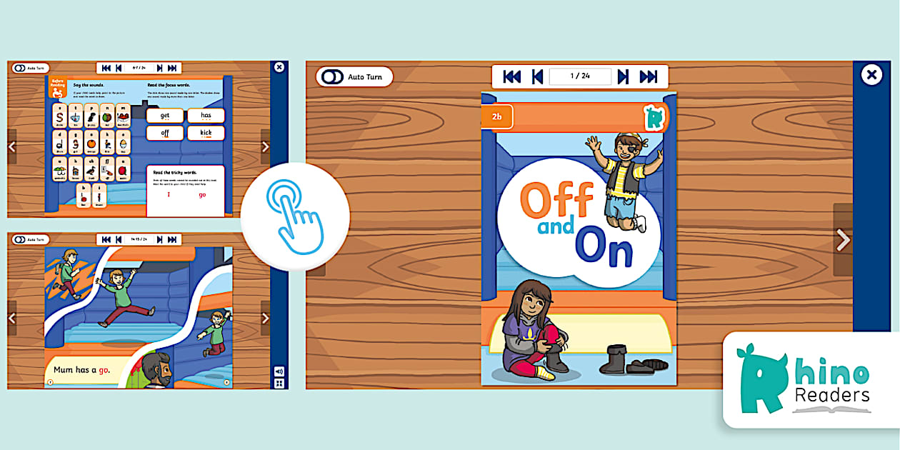 Level 2b Reading Book: Off and On (teacher made) - Twinkl