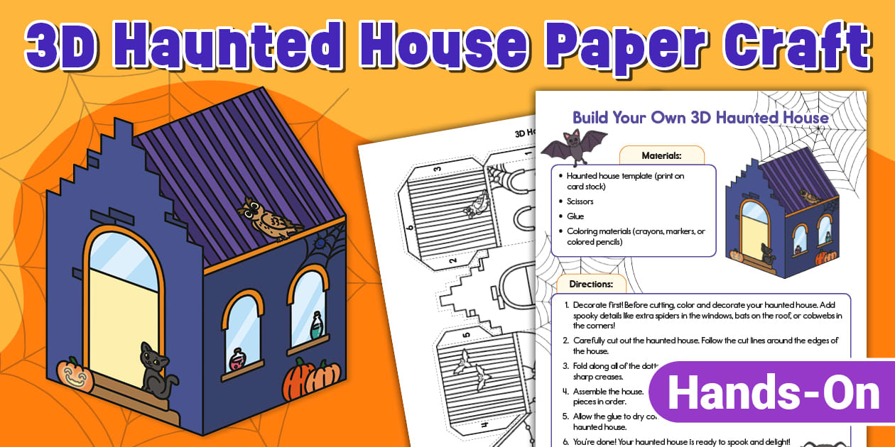 Build Your Own 3D Haunted House Paper Craft