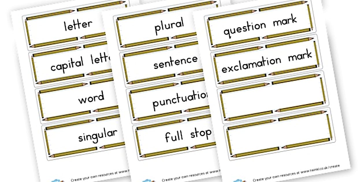 Grammar Vocabulary Cards (teacher made) - Twinkl