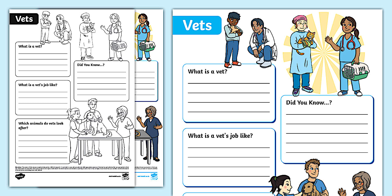 Vets Fact File Template (teacher made) - Twinkl