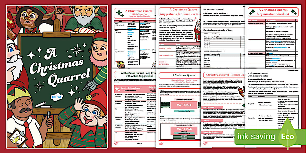 KS1 A Christmas Quarrel - Production Performance Pack