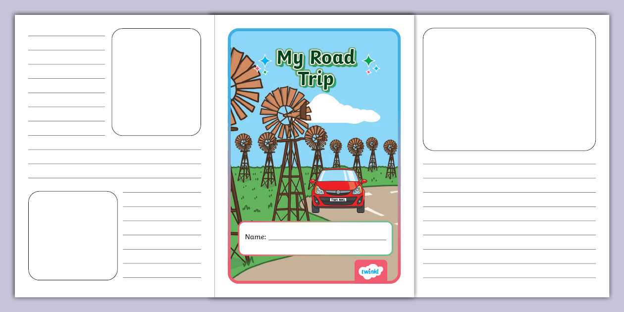 My Road Trip Journal Writing Frame (teacher made) - Twinkl
