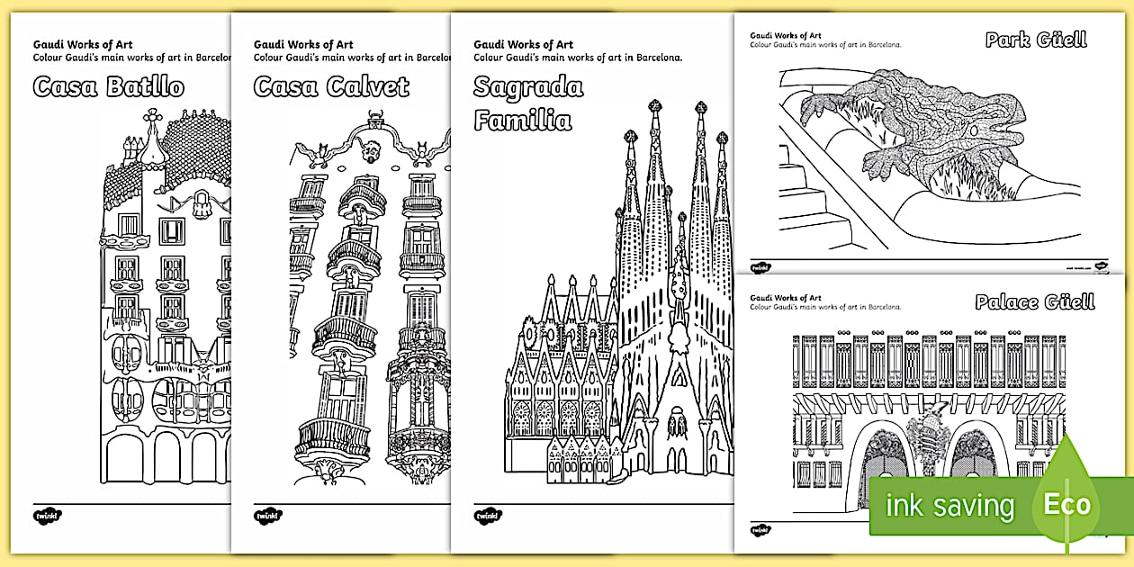 Gaudí's works of art Large Information Poster - Twinkl