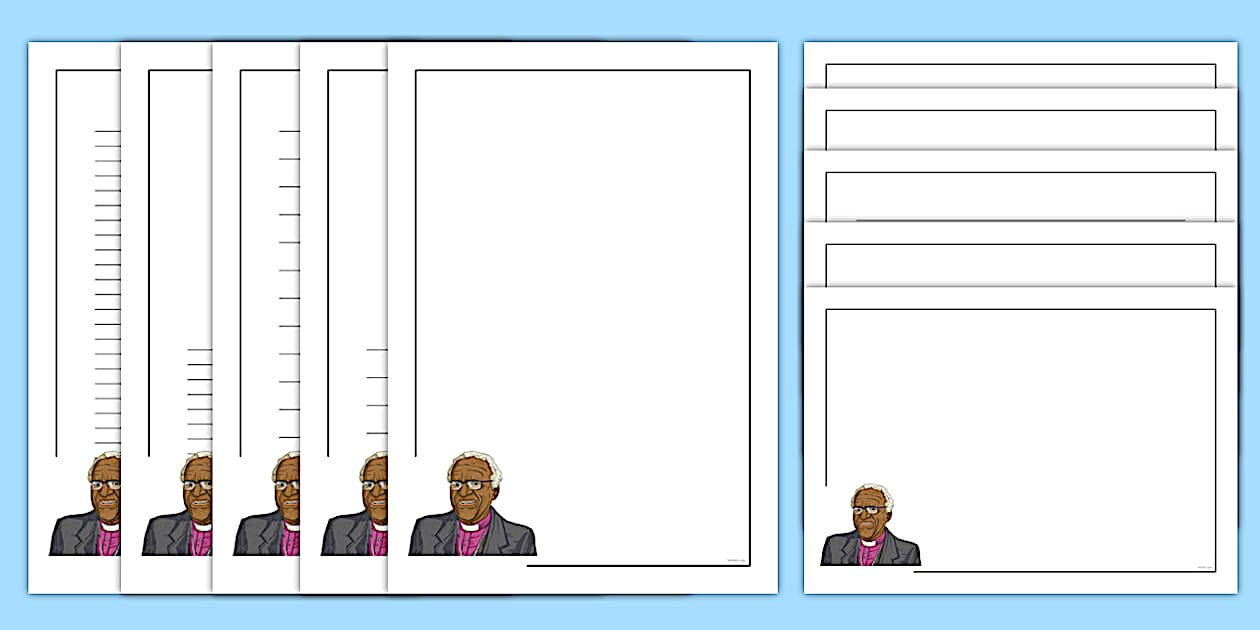 Desmond Tutu Page Border Pack (teacher made) - Twinkl