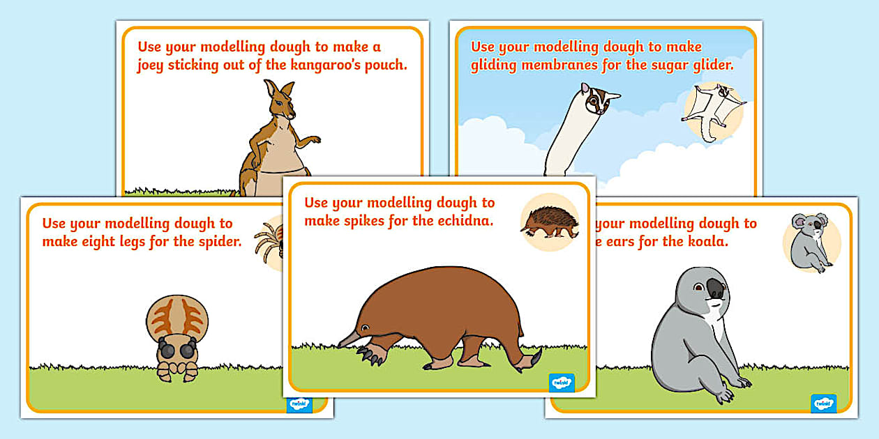 Australian Animal Modelling Dough Mats | EYLF Resources
