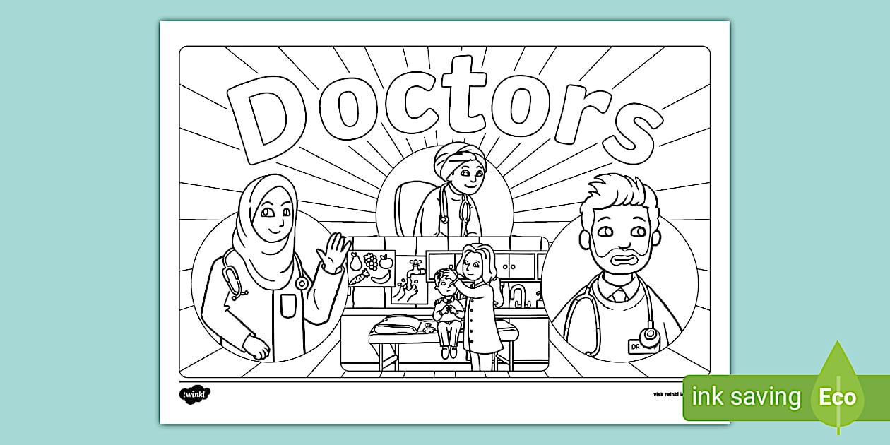 Doctors Colouring MontageDoctors Colouring Montage